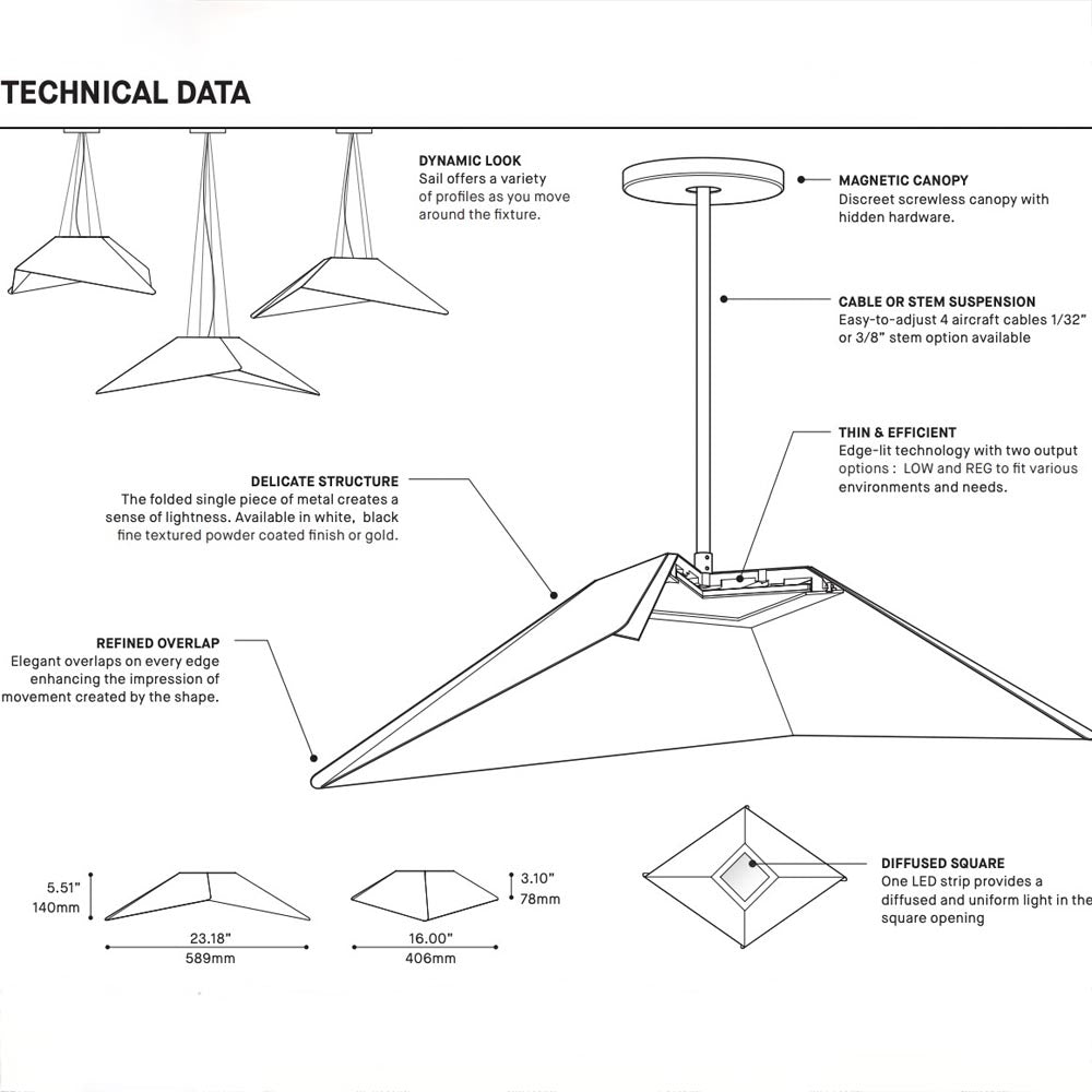 Eureka Lighting | Sail Pendant – unbuilt